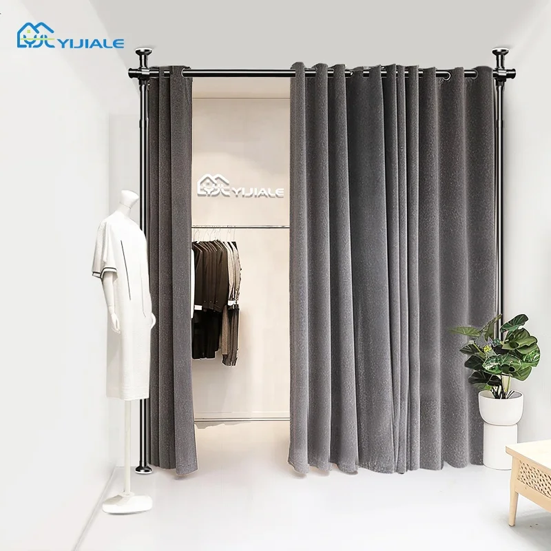 YIJIALE Clothing Store Fitting Room Partition Protecting Privacy Black ...
