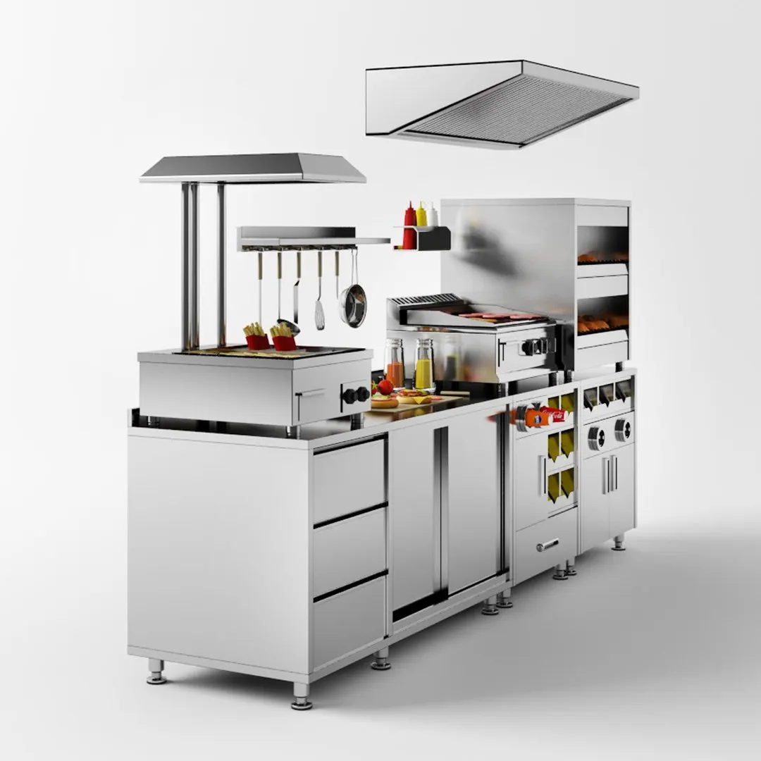 Full Set of Fast Food Restaurant Kitchen Equipment