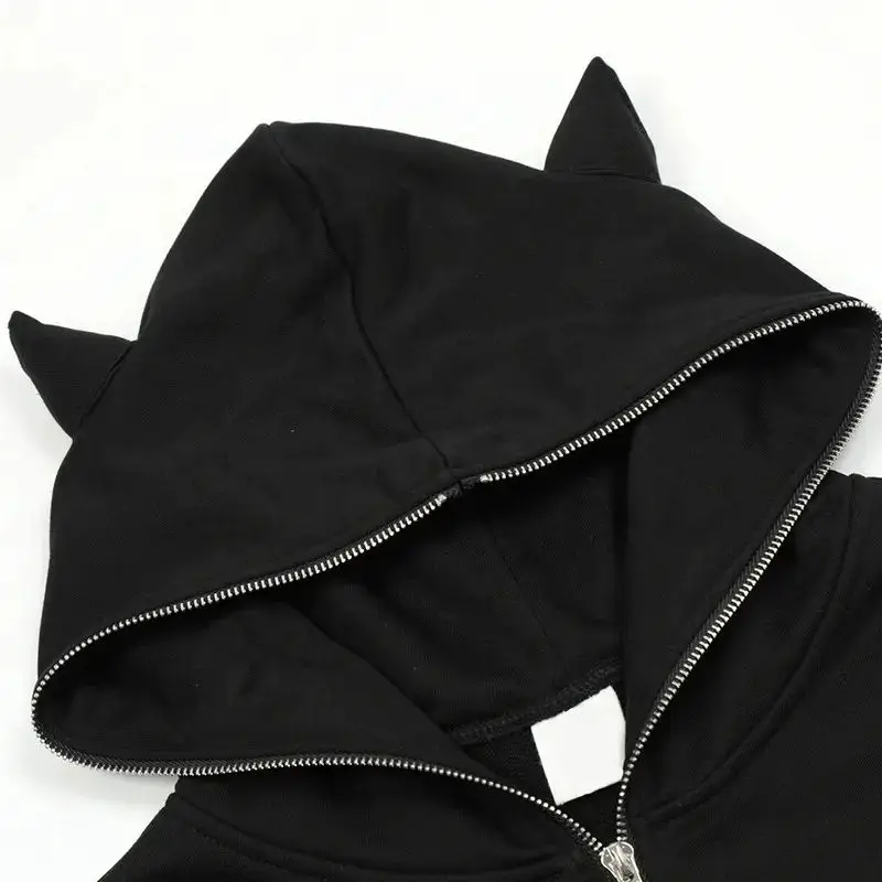 Fashion Logo Full Zip Up Organic Cotton Hoodie Hip Hop Hood Vintage ...