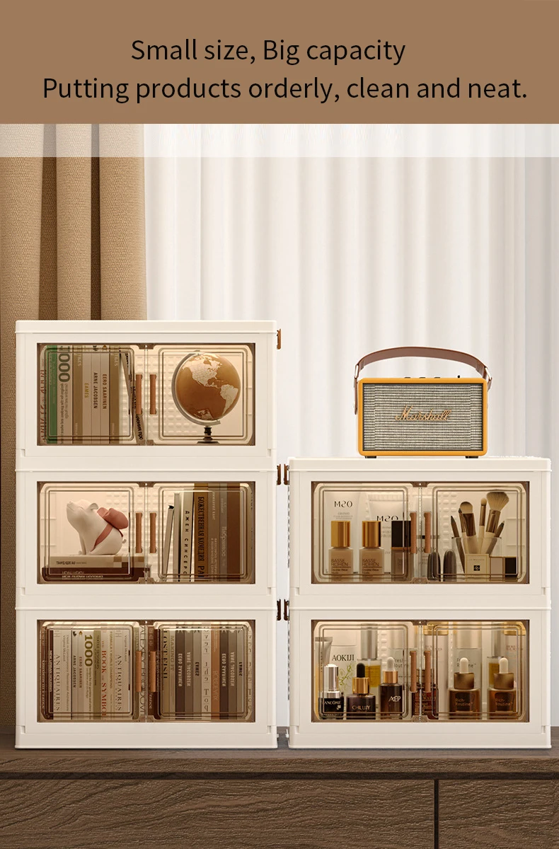 Korean Design Small Plastic Storage Cabinet Rectangle Foldable Storage ...