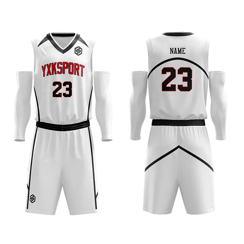 Latest Basketball Jersey Design White Breathable Blank Men's Youth ...