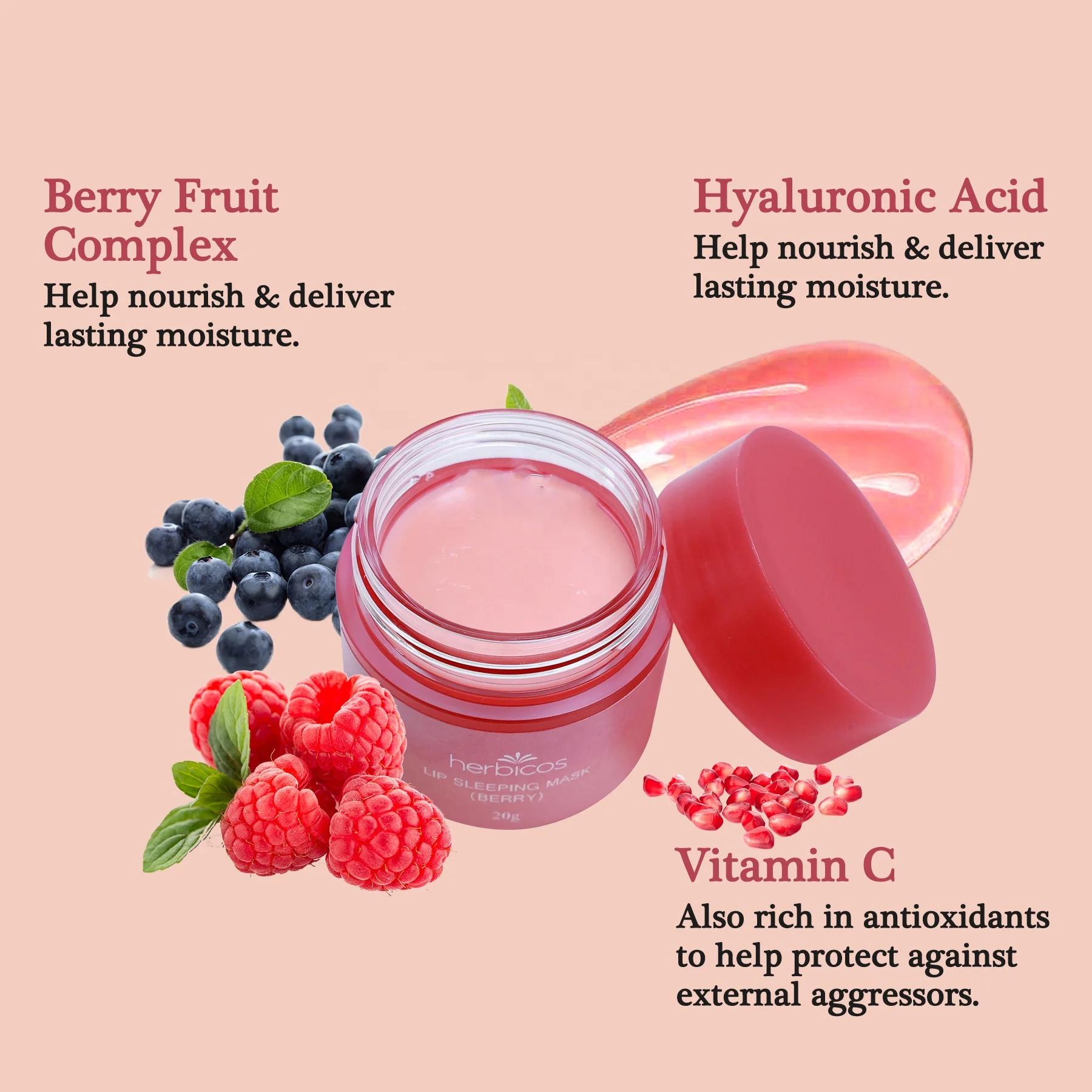 Privace Label Overnight Strawberry Lip Night Mask Cream| Alibaba.com