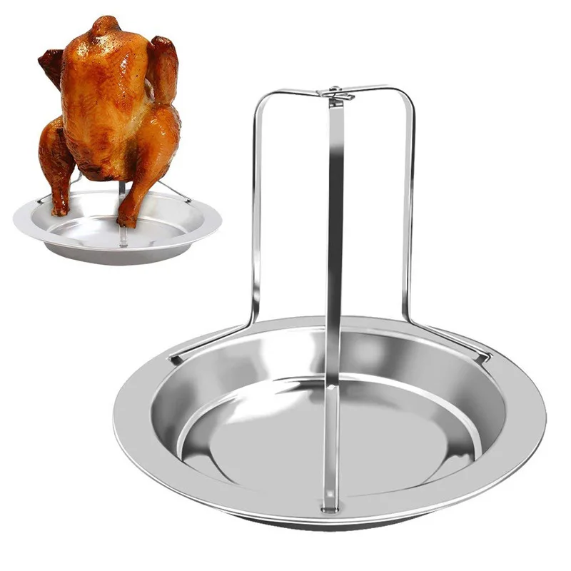 Bbq New Design Steel Turkey Roaster Chicken Holder Stand Camping Party ...