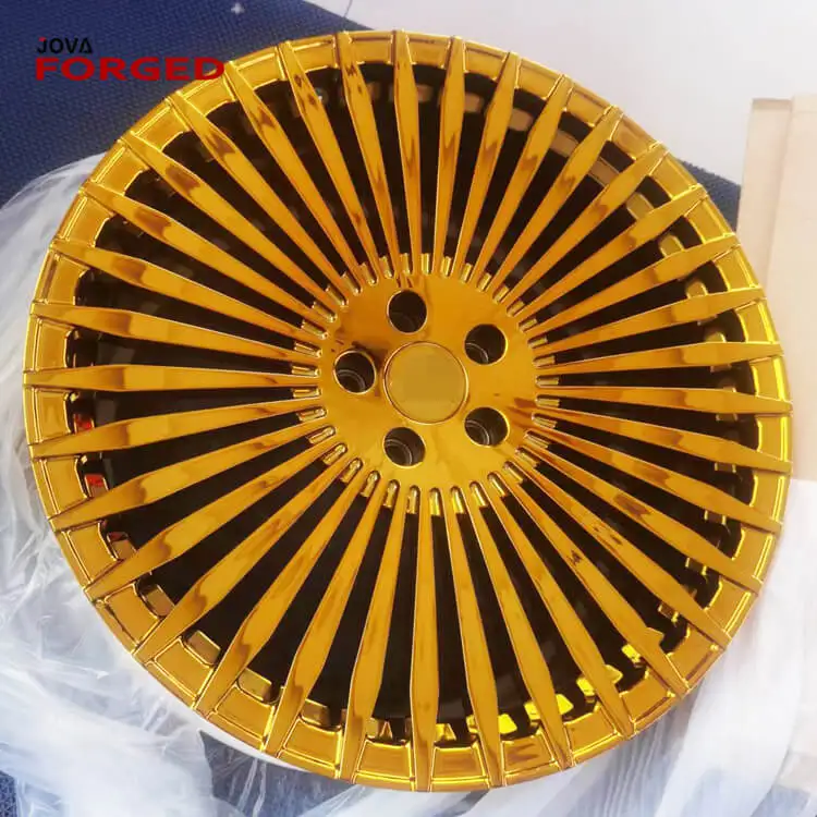 Multispoke 22"gold Chrome Car Wheels 22 Inch Chrome Rims - Buy 22 Inch ...