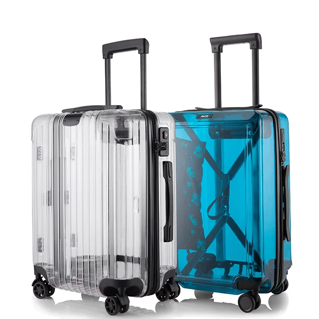 Transparent Smart Aluminum Trolley Bags - Travel Stylishly