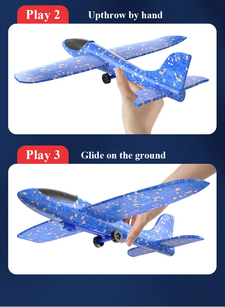 Wholesale Foam Glider Plane Model Airplane Launcher Toy Gun