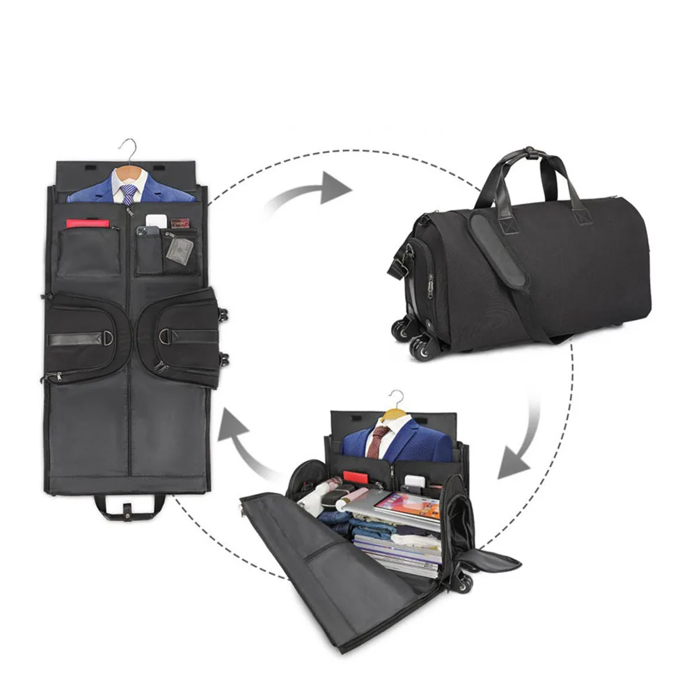 Rolling Garment Bag - Portable, Multi-Functional & Waterproof