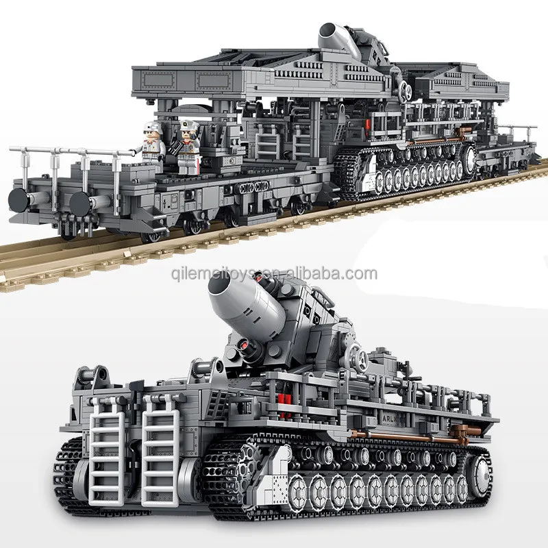 Panlos 628008 Ww2 German Karl Heavy Railway Gun Weapons Building Blocks ...