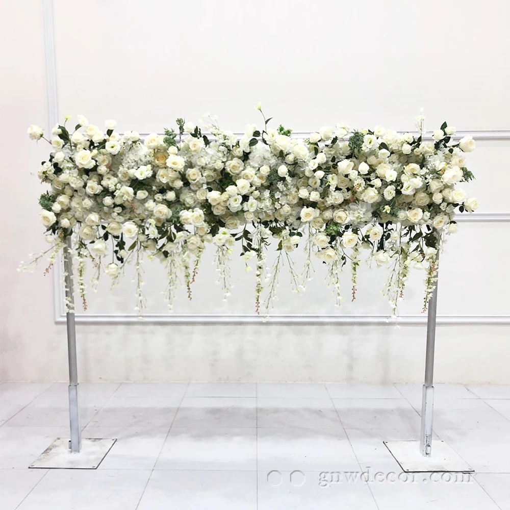 White And Green Color Centerpieces Marriage Greenery Garland Flower ...
