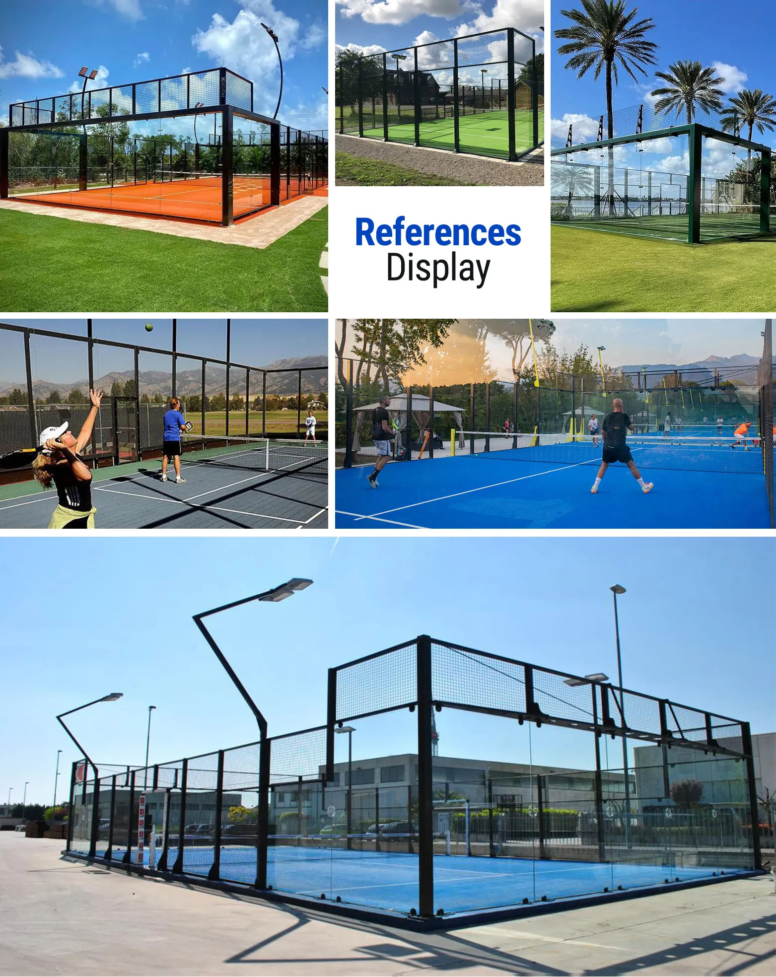 Cancha De Padel Panoramica Con Esquina Whole Set Panoramic Padel Tennis ...