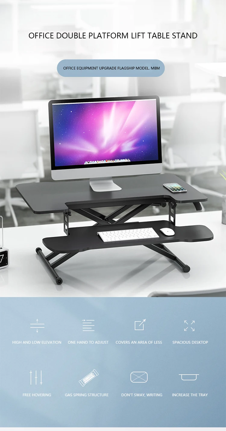 Standing Types Of Computer Table Adjustable Computer Table Desk Wt01-18 ...