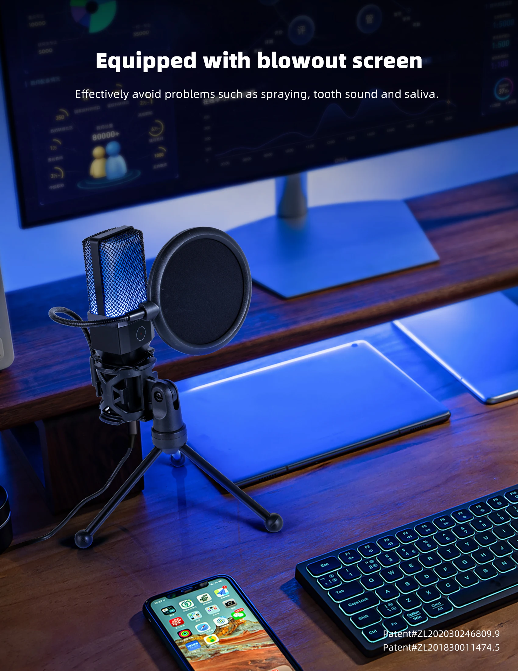 Yanmai 2024 Professional Usb Desktop Computer Microphone Tripod Audio ...