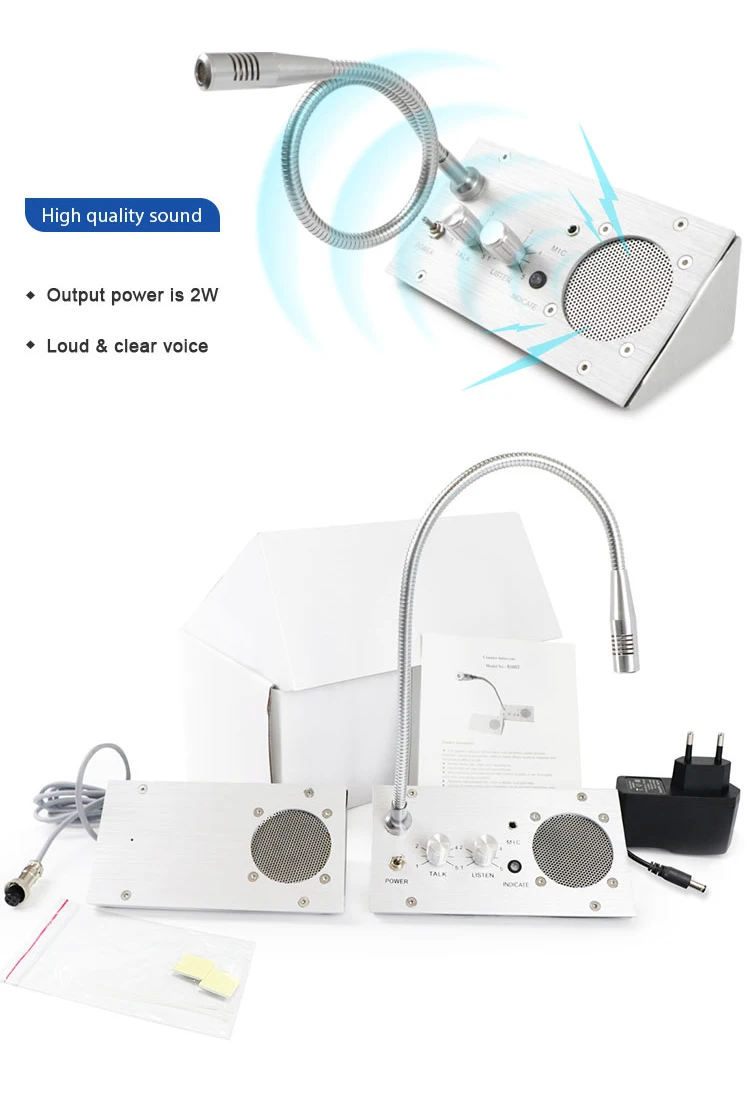 Cashiers Window Intercom Station Securities Hospital Counter Glass ...