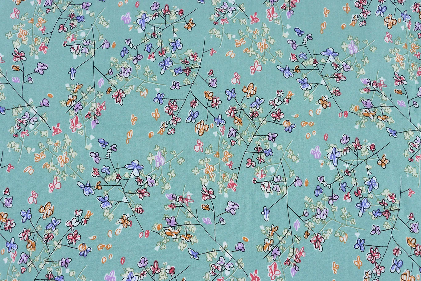 100% Polyester Printed Fabrics For Clothing Silk Printing Polyester ...