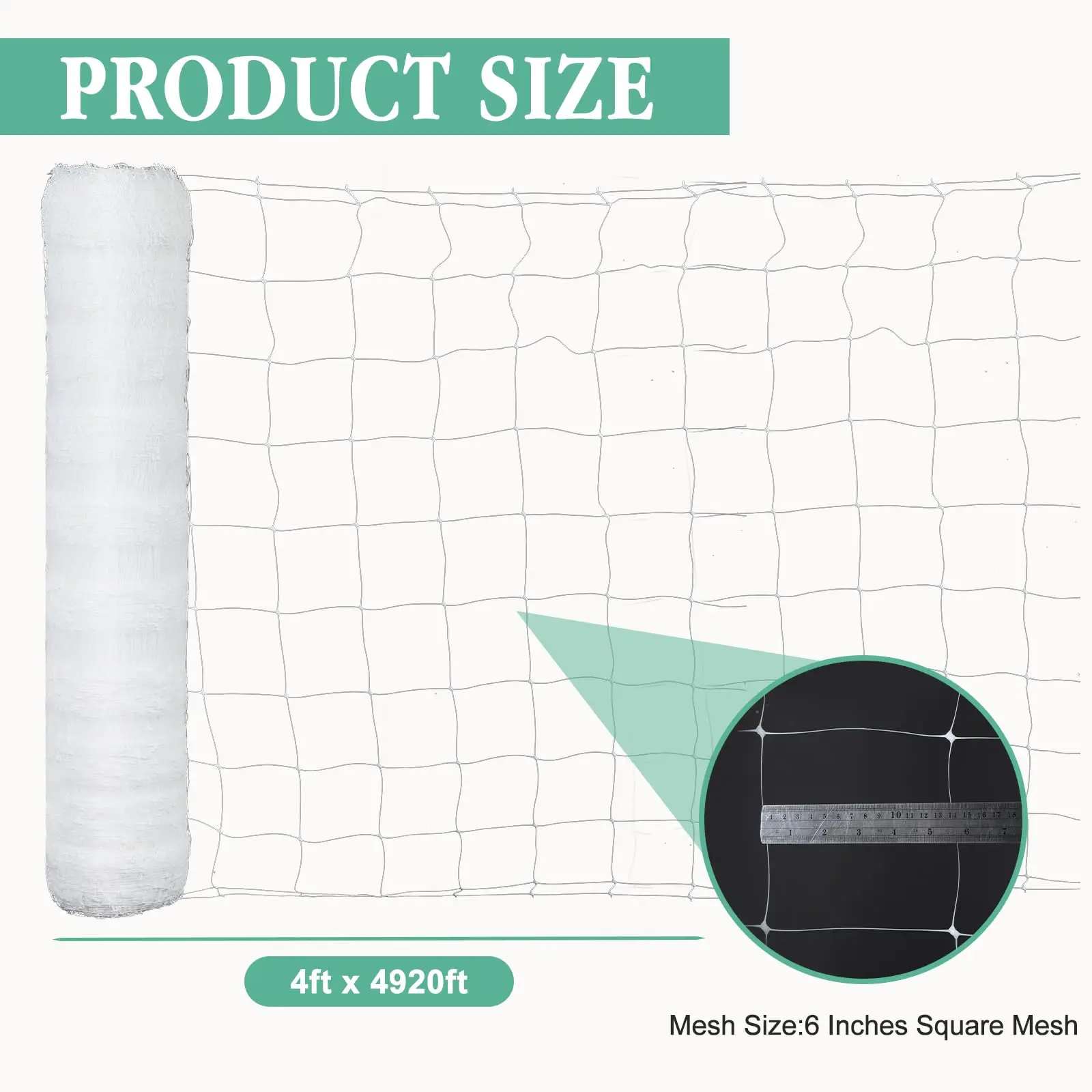 Heavy Duty Trellis Netting Roll 4ft X 4920ft Plastic Plant Trellis Net ...