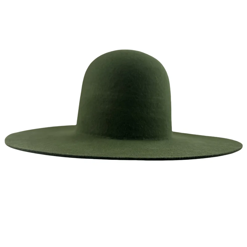 Four Seasons caps amy green color fedora hats wholesale solid color ...