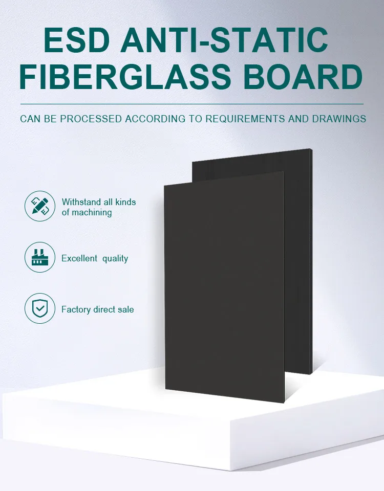 Competitive Price Black Board 1.2mm Fr4 Anti-static Epoxy Electrical ...