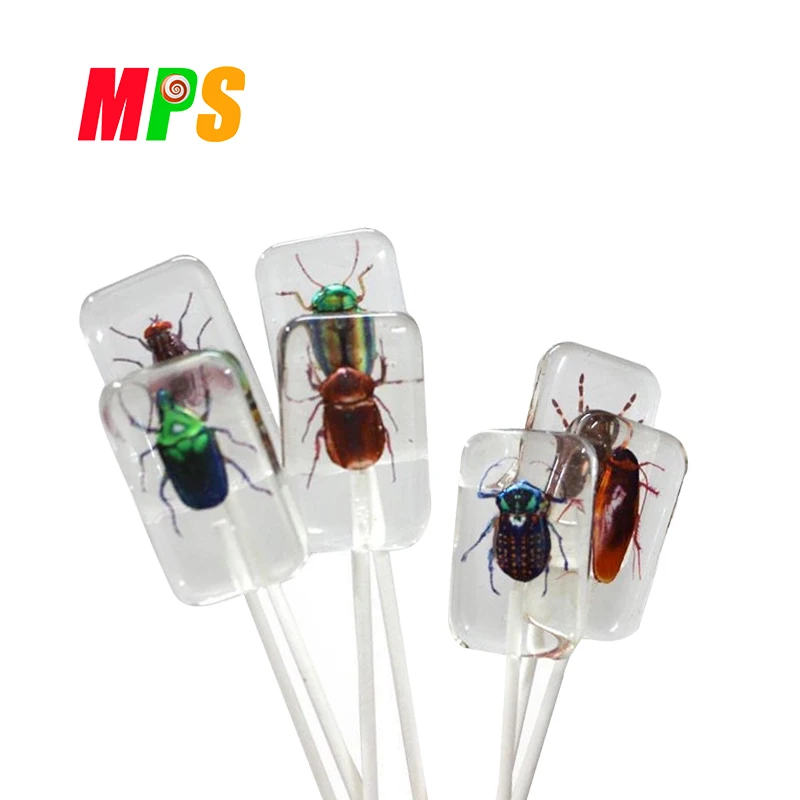 Spoof Insect Sugar Free Candy Lollipop Creativity Transparent Edible ...