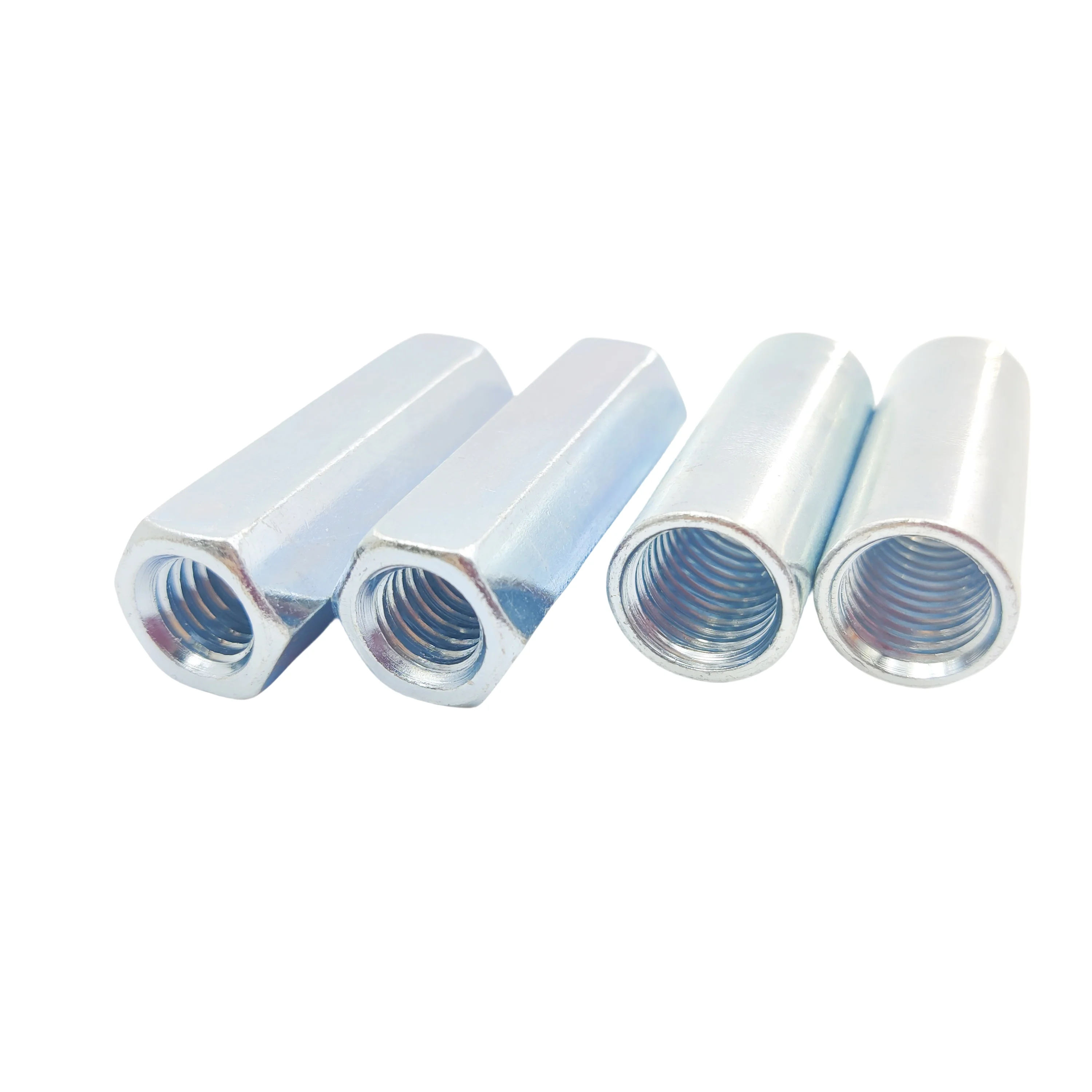 M6 M8 M10 Long Coupling Nuts Carbon Steel Zinc Plated Cylindrical ...