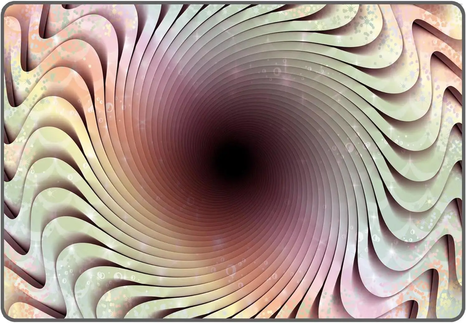 3d Printed Colorful Ombre Carpet Optical Illusion vortex Gamer Rug ...