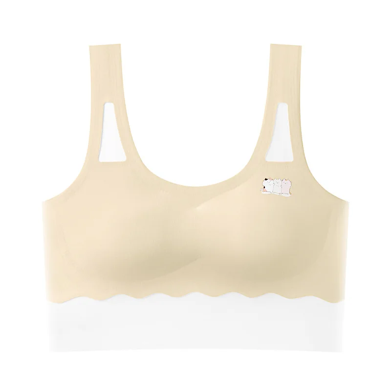 12-16 Years Puberty Students Cotton Vest Sports Bras Anti-bump ...