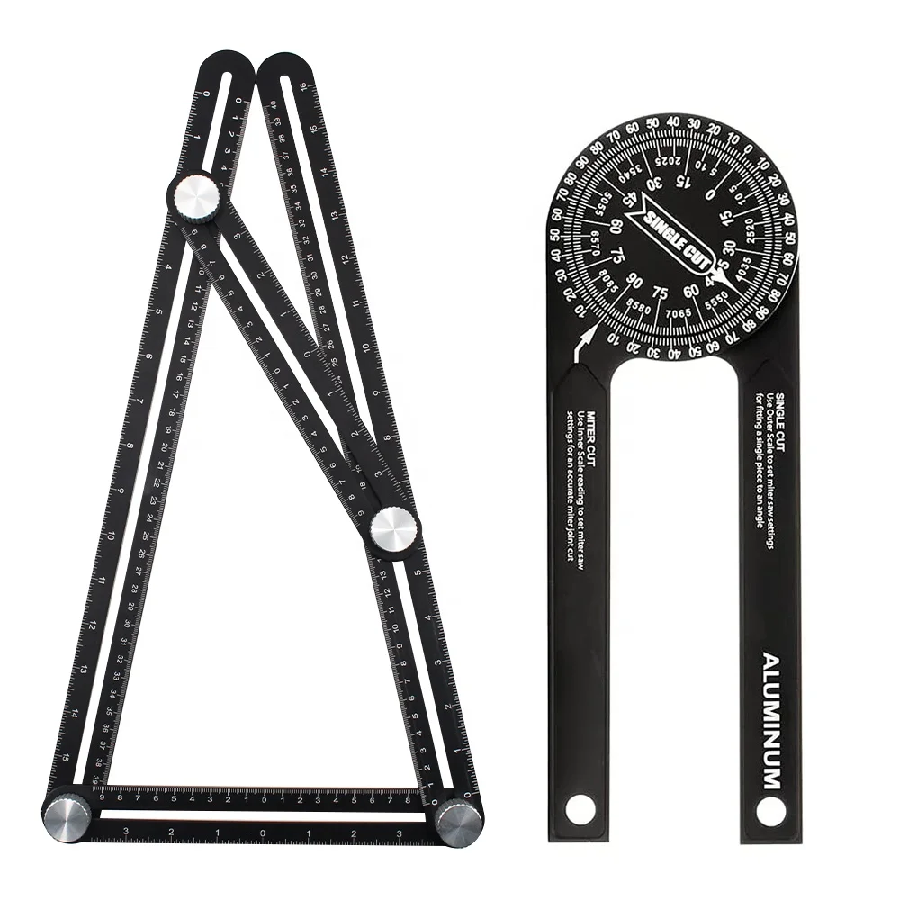 Carpentry Professional Aluminum Miter Saw Protractor With Laser ...