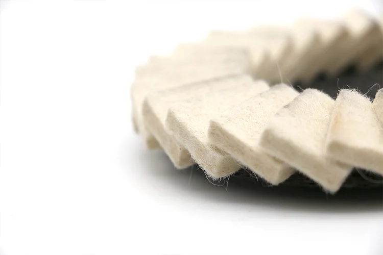 Long Lasting 5 Inch 125 Mm T27 Pure Wool Felt Flap Discs Felt Wheels ...