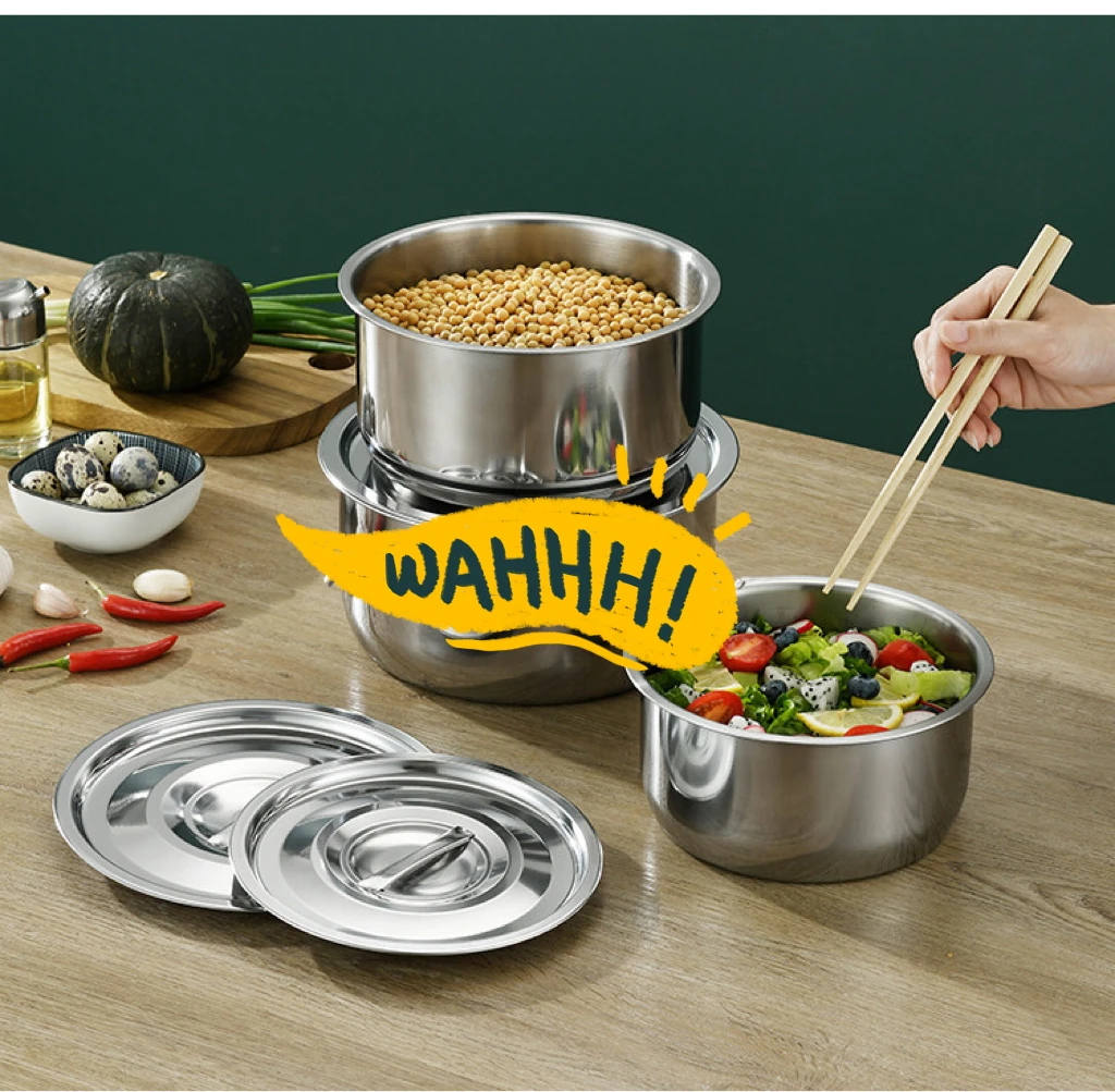 Kitchen Food Warmer Set Storage Container Pot OG Stainless Steel Hot ...