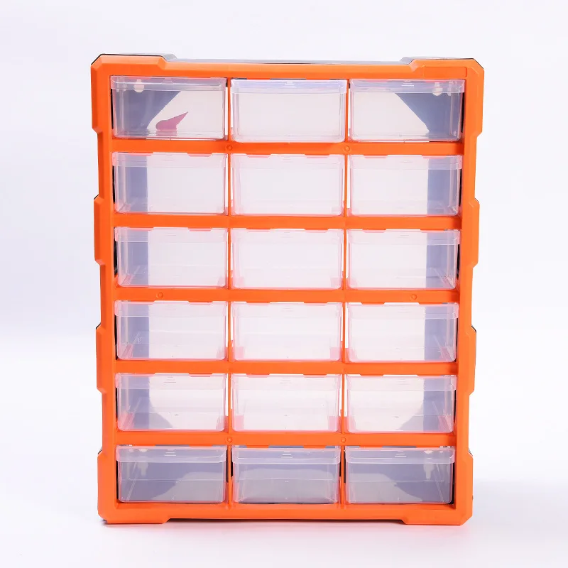 60 Drawers Orange ABS and Plastic Parts Storage Drawer Hardware Tools ...