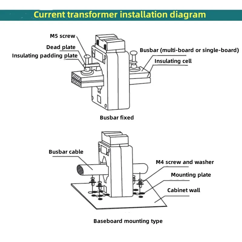 Busbar Type Ring Mini Current Transformer Ratio 1/1a - Buy Busbar Type ...