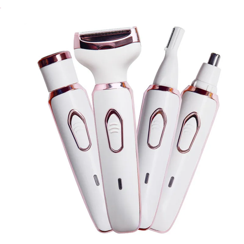 4 in 1 Lady Shaver & Pubic Hair Trimmer - Painless Electric Groomer for ...