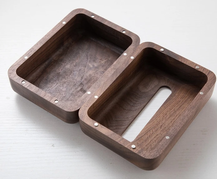 Long-lasting Solid Wood Japanese Rectangular Black Walnut Tissue Box ...