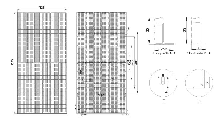 Sunrise Topcon Pv Module Bifacial Double Glass 580w 585w 590w 595w 600w ...