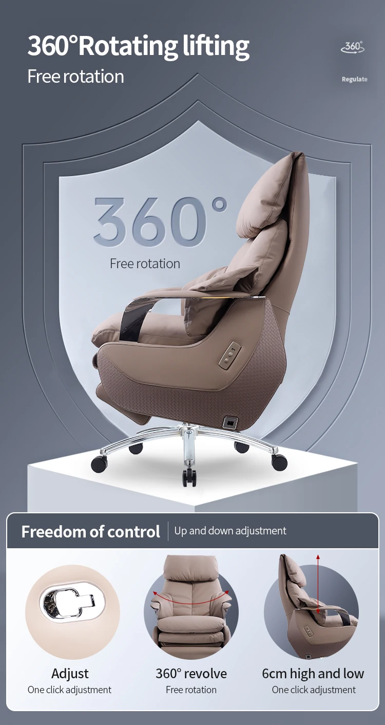 Modern Luxury Swivel Ergonomic Boss Manager Reclining Office Chair ...