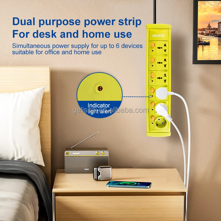 Ethiopia Design Multi Electrical Extension Socket 6-gang Power Strip ...
