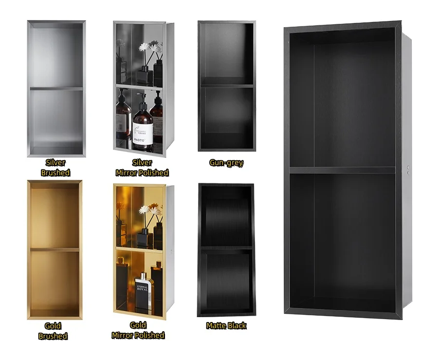 Sus 304 Shower Niche 24" X 8" Custom 20x50cm Mirror Polished Stainless ...