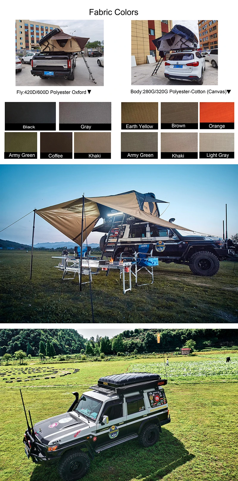 DIY Folding 4x4 WD SUV Pop-up Open Outdoor Canvas Camping Box ABS ...