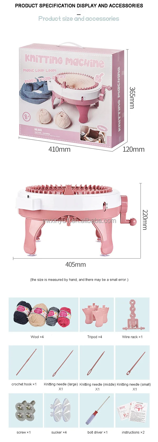 Sentro Small 48 Needles Sock Diy Circular Plastics Knitting Machine Toy ...