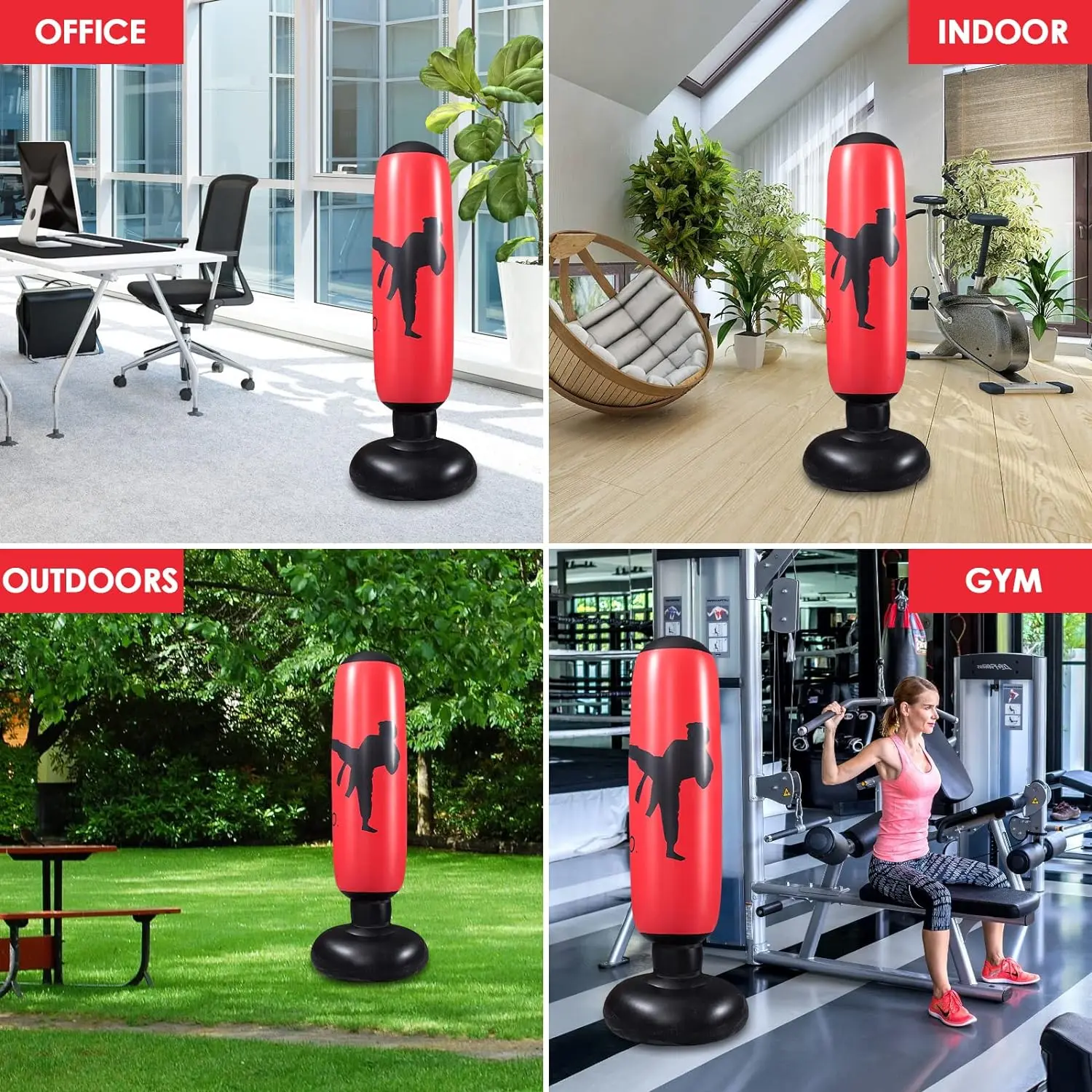 Custom Professional Sand Bags Standing Boxing Bag Inflatable Pedestal ...