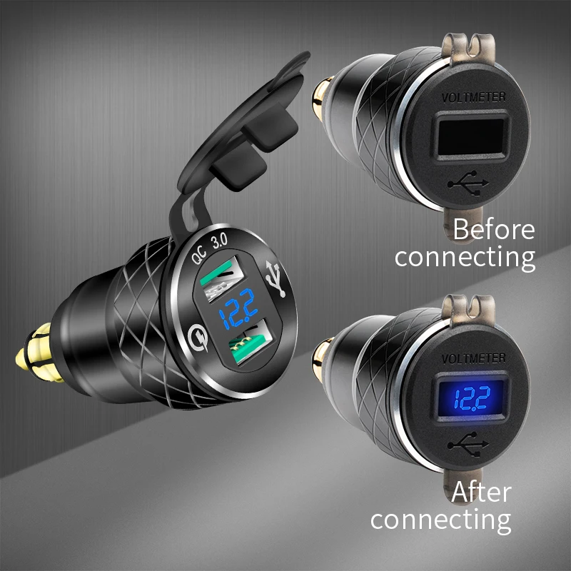 Marine Rv Waterproof Din Hella Merit Socket 12v Motorad Usb Charger ...