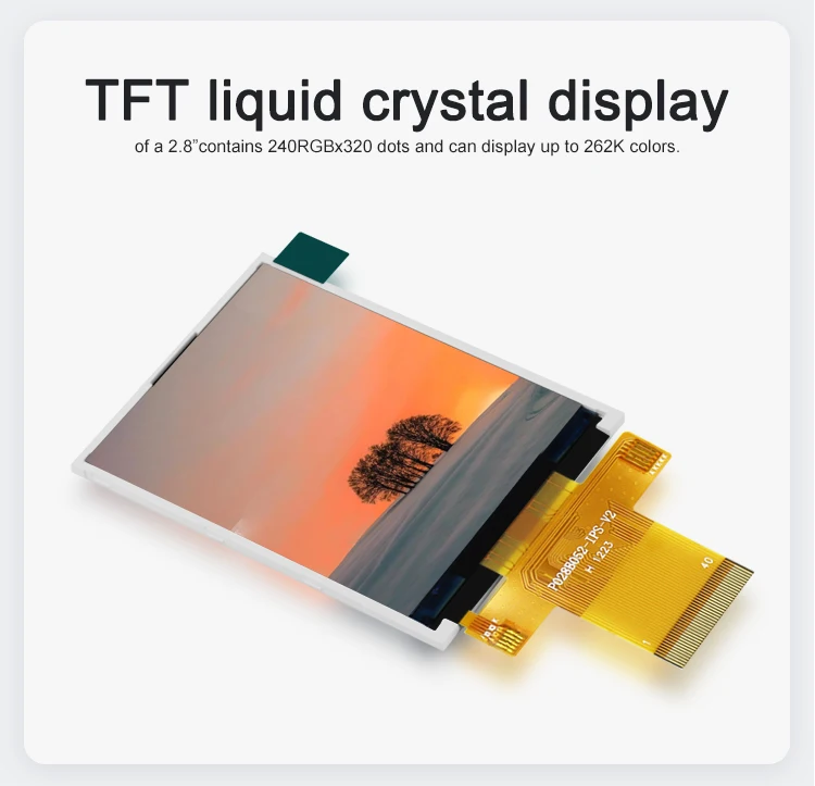Polcd Manufacturer OEM 2.8 Inch 40 Pin MCU RGB SPI Interface 240x320 2.8" IPS LCD Display ...