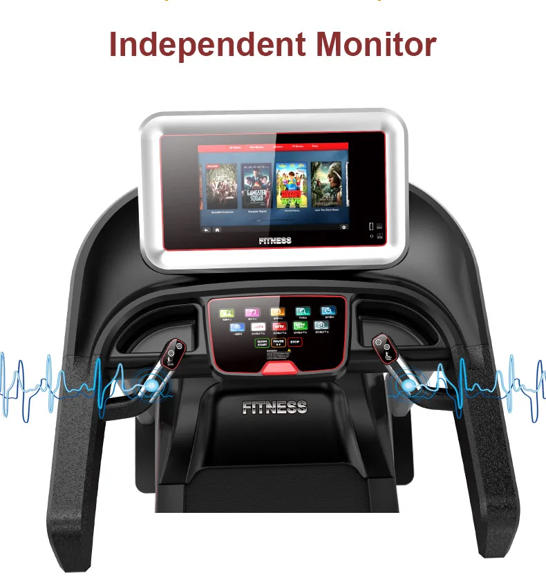 Heart Rate Test Speed Adjustable Auto Incline Electric Running Machine ...