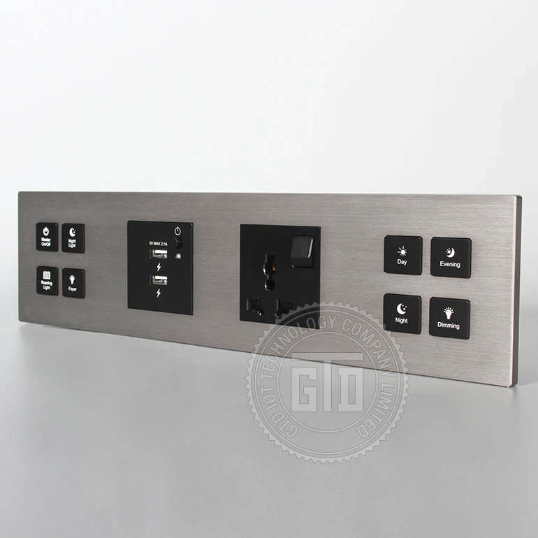 Nice Gray color smart hotel customized icons words content CNC buttons ...