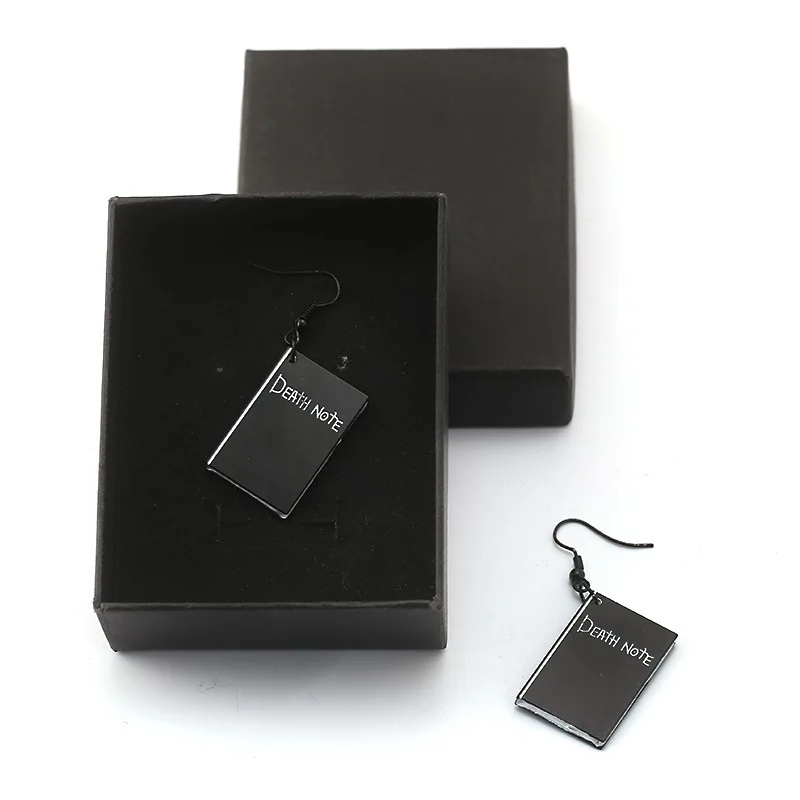 Trendy Anime Death Note Book Pendant Drop Earrings Accessories Cosplay ...