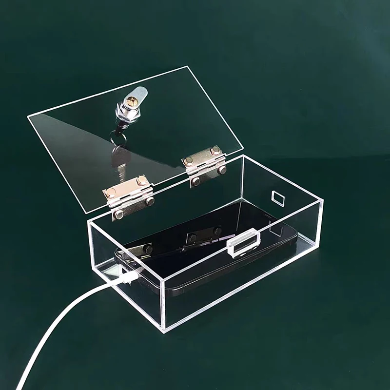 Acrylic Box With Lid Clear Cube Display Case Multi-purpose Box For ...