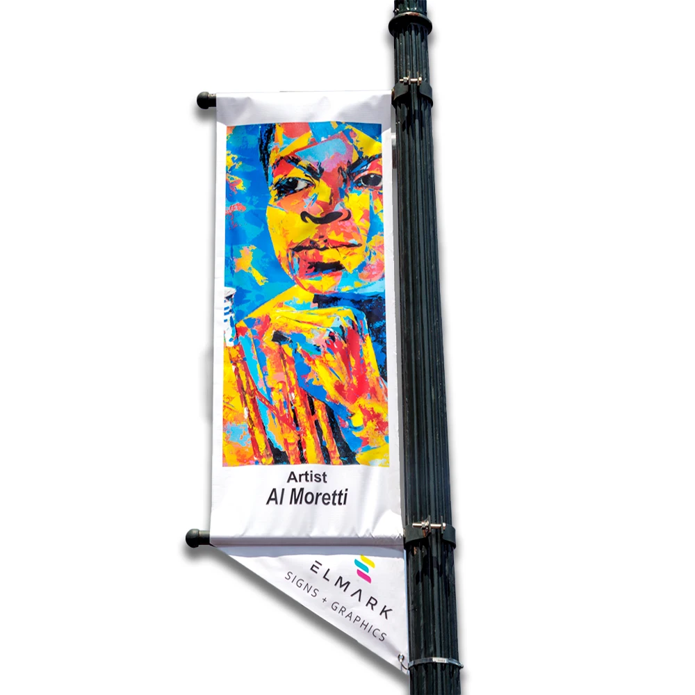 Street Outdoor Light Pole Advertising Flag Media Ads Kit