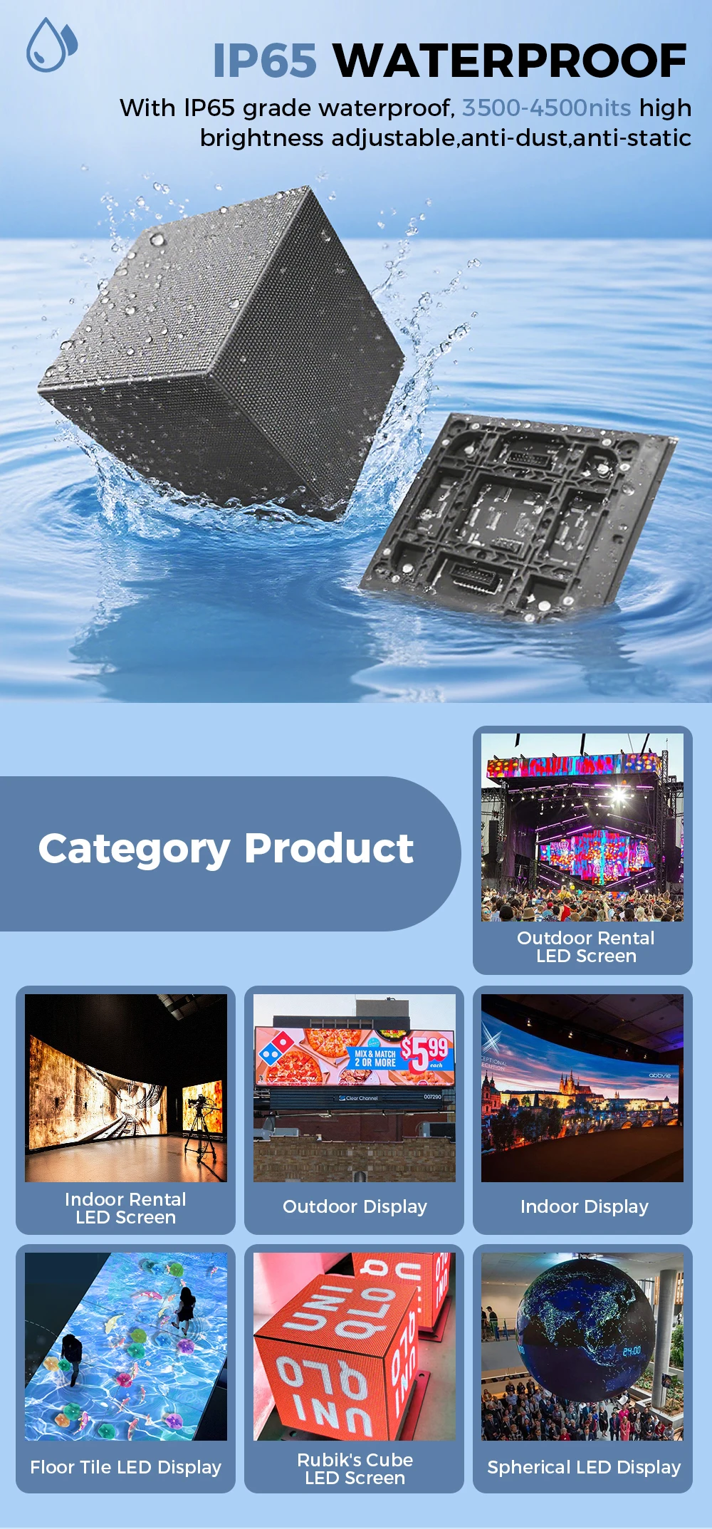 Outdoor Waterproof P3.91 Magic Cube LED Display 4G Wifi Controlled ...