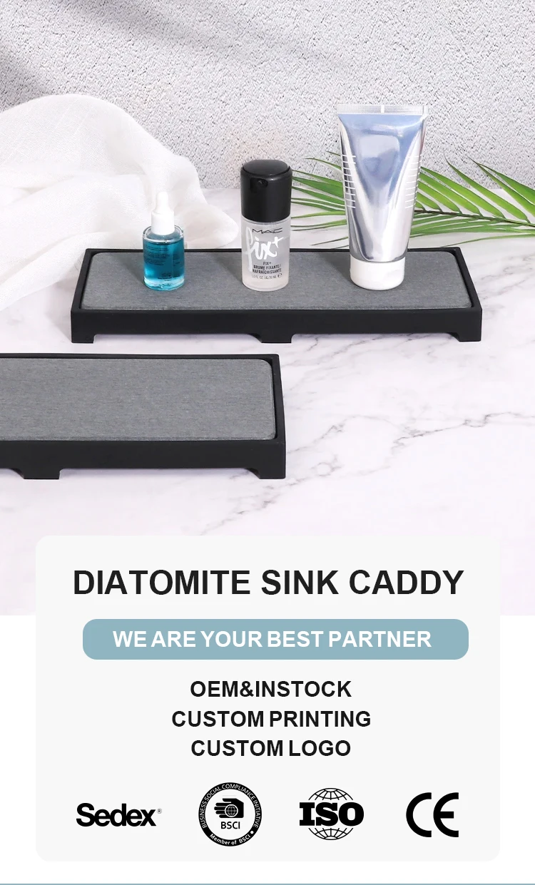 Bathroom Fast Drying Stone Instant Dry Sink Caddy Diatomite Sink Caddy ...