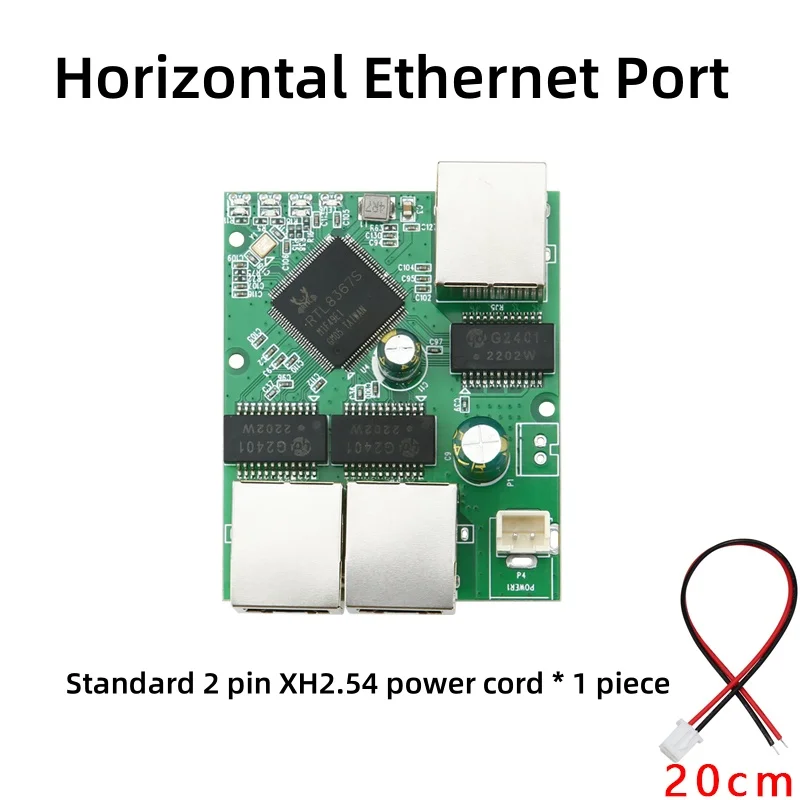 3 Port Full Gigabit Micro Switch Module Ethernet Port Pcb Board Sub Display Port Video ...