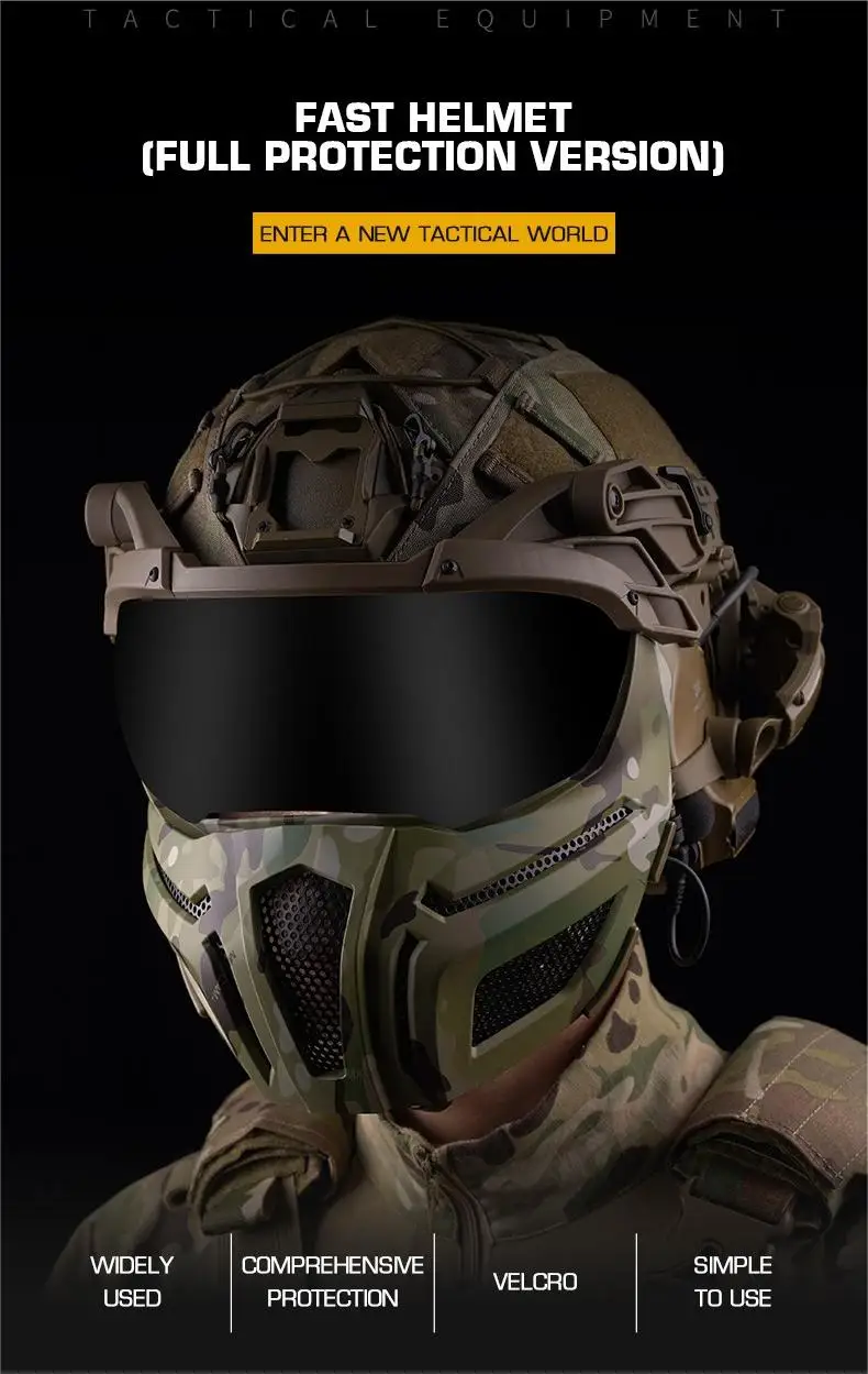 Full Protection Fast Helmet Multifunctional Sports Tactical Helmet for ...